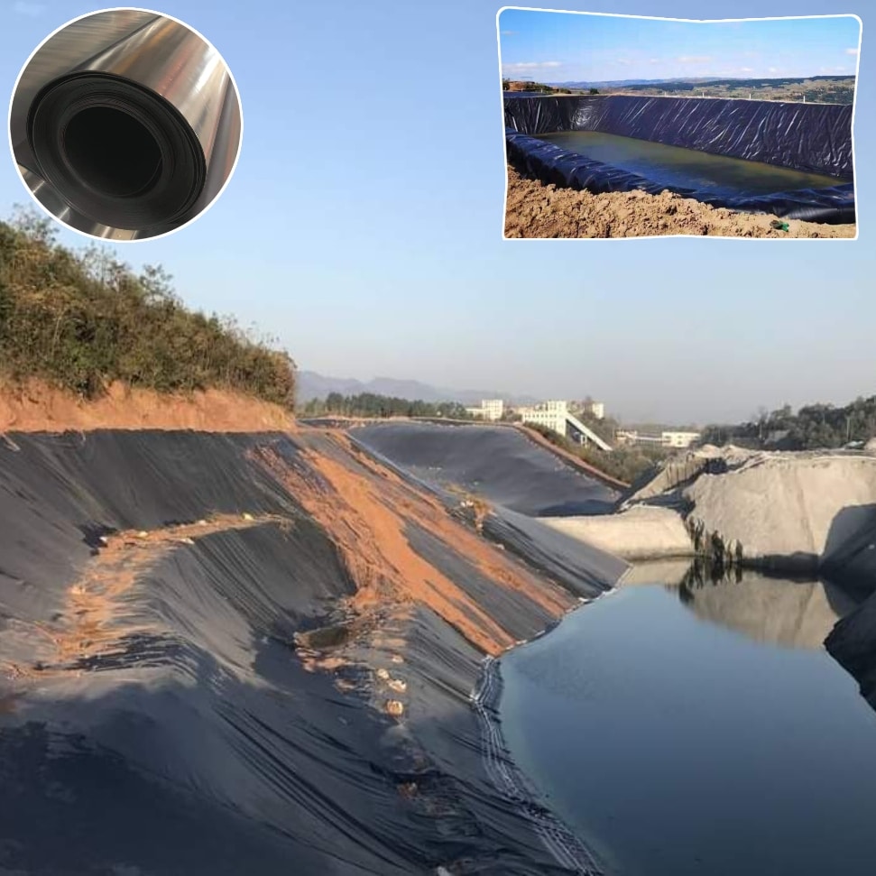 HDPE Geomembrane Black 1.5mm 2.0mm 3.0mm - Anti-seepage System ...