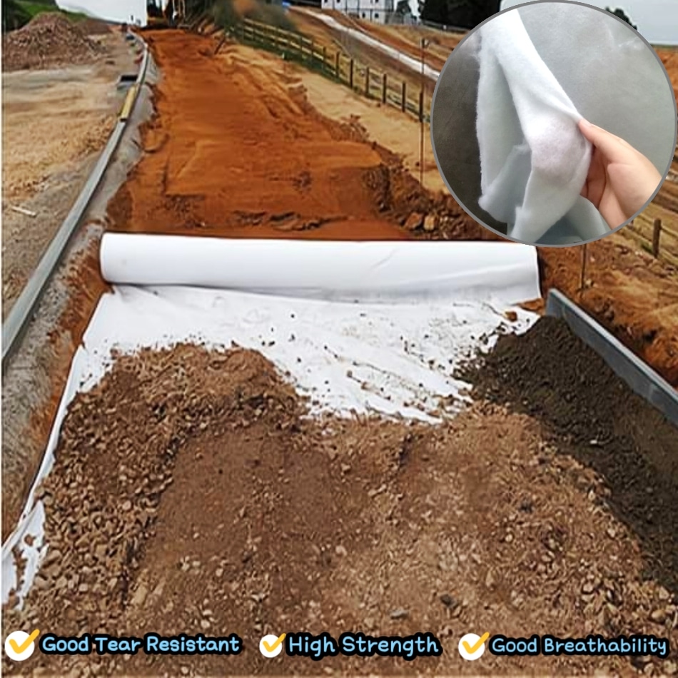High Strength Polypropylene Short Fiber Geotextile - Anti-seepage ...