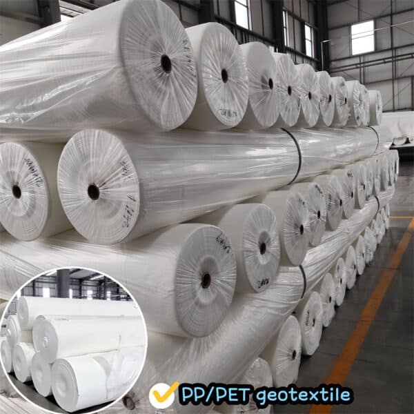 150/250/300/400 GSM PP/Pet Nonwoven Geotextile for Industrial Waste ...